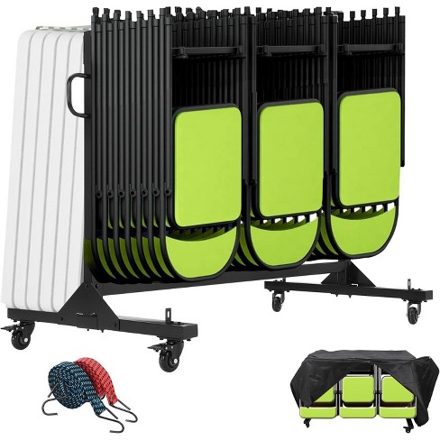 Folding Chair Cart With Wheels Folding Chair Rack For Storage : Target