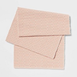 Cotton Modern Ribbed Table Runner Blue - Threshold™ : Target