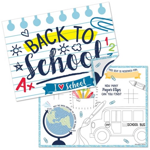 Big Dot Of Happiness Back To School - Paper First Day Of School ...