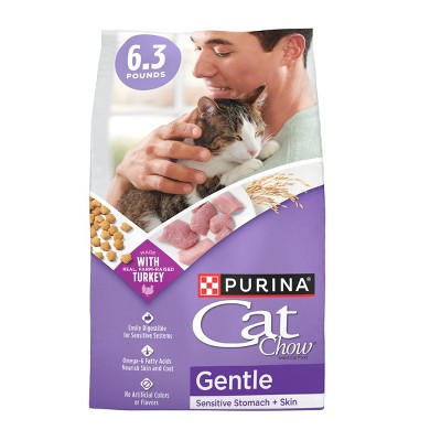 Purina Cat Chow Sensitive Skin And Stomach Turkey Flavor Dry Cat Food ...