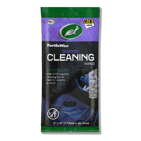 Turtle Wax 30ct Cleaning Auto Wipes Pouch: Citrus Scented Car Interior ...
