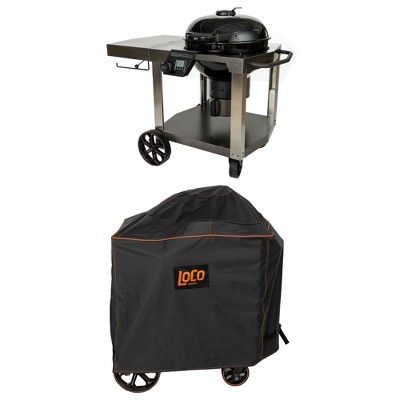 Loco Cookers Smarttemp Kettle Grill With Cart, Charcoal Or Wood ...