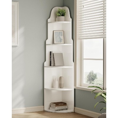 Tribesigns 70" 5-tier Corner Shelf White : Target