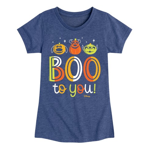 Disney Boo To You Fitted Short Sleeve Graphic T-shirt - Heather Navy ...