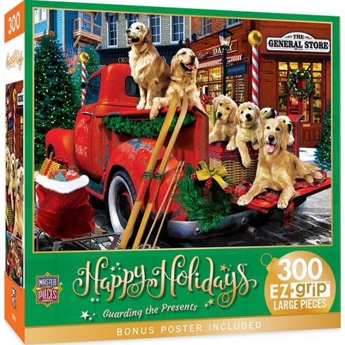 Masterpieces 300 Piece Ez Grip Christmas Puzzle - Guarding The Presents ...