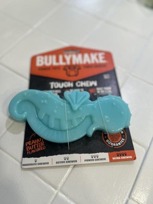 Bullymake Teal Seahorse With Peanut Butter Flavor Tough Chew Dog Toy ...