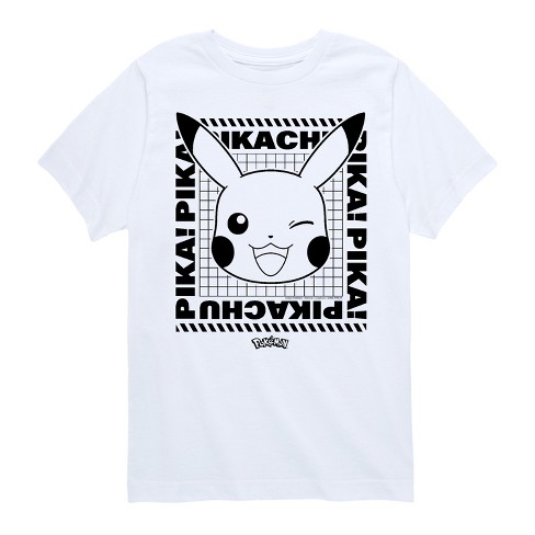 Boys' Pokémon Pikachu Face Wink Short Sleeve Graphic T-shirt - White ...