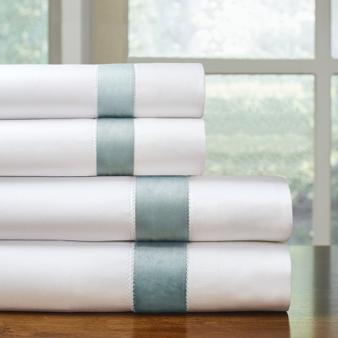 Pointehaven 525 Thread Count Long Staple Cotton Deep Pocket Bordered ...
