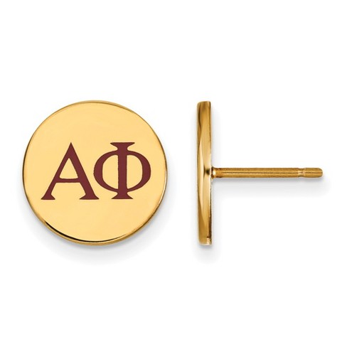 Black Bow Jewelry 14k Yellow Gold Plated Sterling Silver Alpha Phi ...