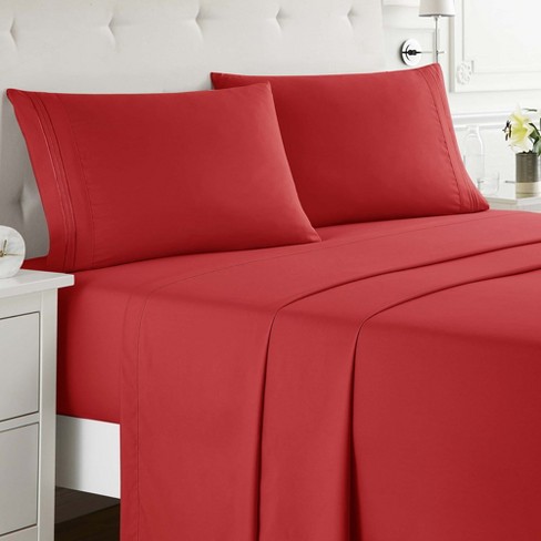 Nestl 4 Piece Microfiber Bed Sheet Set, Double Brushed Full Xl Size ...