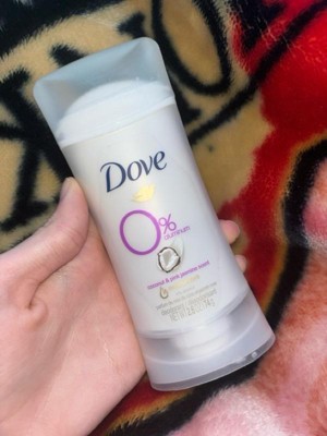 Dove Beauty 0% Aluminum Coconut & Pink Jasmine Women's Deodorant Stick ...