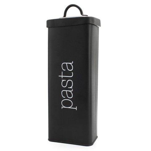 Auldhome Design Black Enamelware Spaghetti Canister, Tall Farmhouse ...