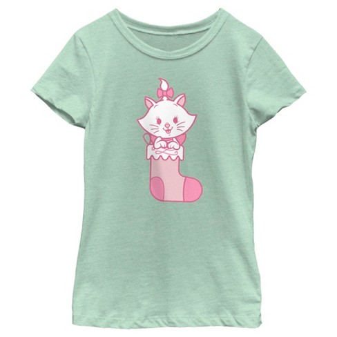 Girl's Aristocats Marie Christmas Stocking T-shirt : Target