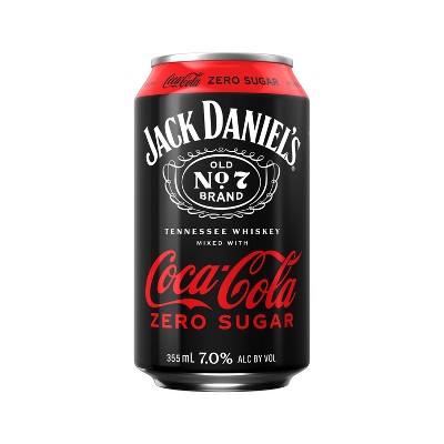 Jack Daniel's Jack & Coke Zero Rtd - 4pk/355ml Cans : Target