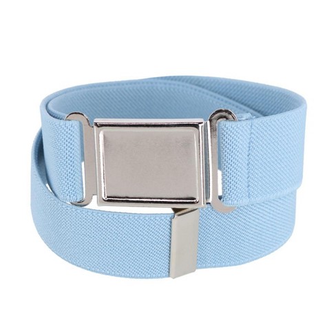 Ctm Kids' Adjustable Elastic Belt With Magnetic Buckle, Light Blue : Target