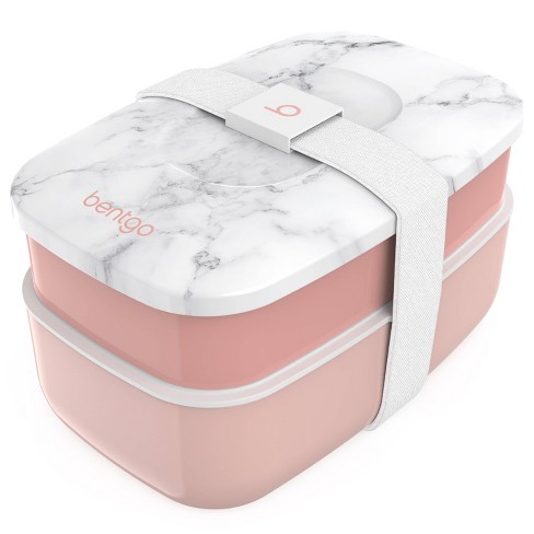 Bentgo Classic All-in-one Stackable Lunch Box Container - Blush Marble ...