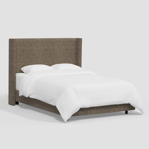 Queen Austin Wingback Bed In Tweed Milsap Granite - Threshold™: Pine ...