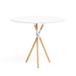Track Round Dining Table White - Modway : Target
