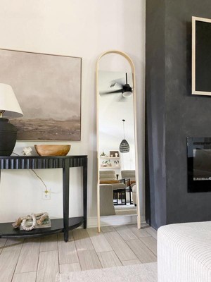 Bellwood Leaning Mirror Natural - Umbra: Poplar Frame, Modern Design ...