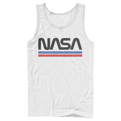 Men's Nasa Stripe Minimal Logo Vintage Tank Top : Target