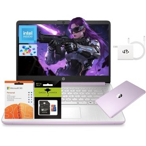 HP 14" Laptop, Intel Processor N150 16GB RAM 128GB UFS + 128GB SD Card ...