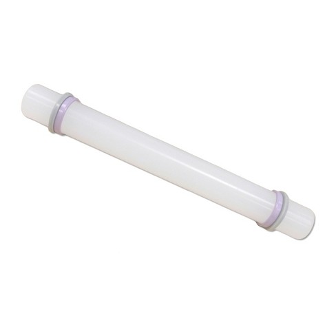 O'creme Polyethylene Rolling Pin With Guide Rings, 9" Long X 7/8" Dia ...