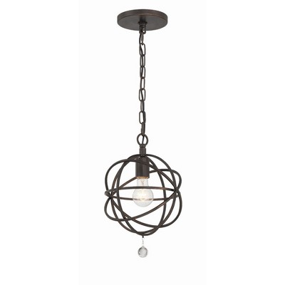 Crystorama Lighting Solaris 1 - Light Pendant In English Bronze : Target