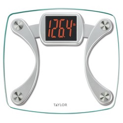 Digital Glass Scale With Stainless Steel Accents Clear - Taylor : Target