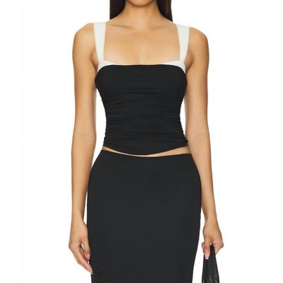 Women's Cropped Contrast Tank Top - Sky To Moon S : Target