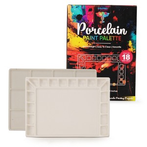 Pintar Ceramic Watercolor Paint Palette Tray - 18 -Well Ceramic Palette ...