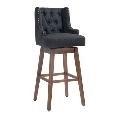 360° Velvet Swivel Bar Stools With Adjustable Height Set Of 2 : Target