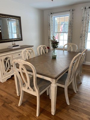Realyn Rectangular Extendable Dining Table Chipped White - Signature Design By Ashley : Target