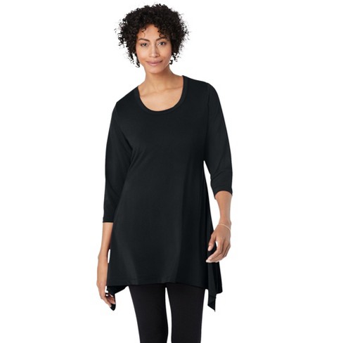 Woman Within Women's Plus Size The Sharkbite Tunic : Target