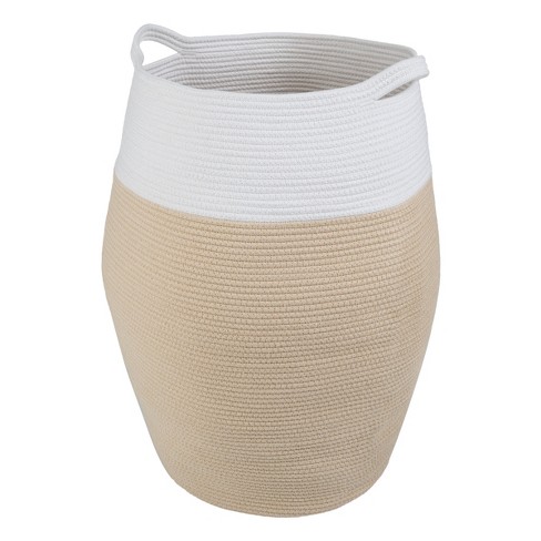 Home-complete Cotton Rope Laundry Basket, Natural : Target