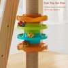 59'' Modern Wood Cat Tower with Sisal-Covered Scratching Posts, Top ...
