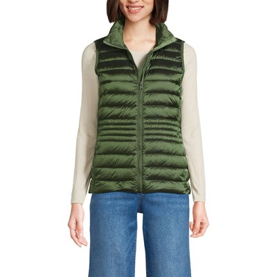 Lands' End Women's Wanderweight Packable Down Vest - X Large - Black ...