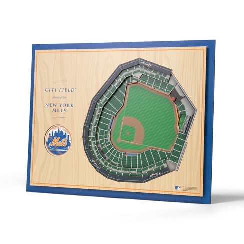 Mlb New York Mets 5-layer Stadiumviews 3d Wall Art : Target