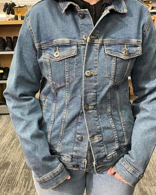 Men's Midwash Denim Trucker Jacket - Goodfellow & Co™ Blue S : Target