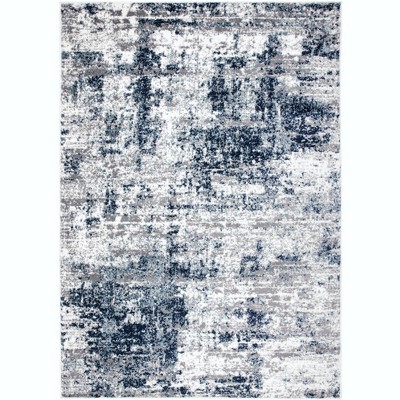 World Rug Gallery Distressed Abstract Blue 5' X 7' Area Rug : Target