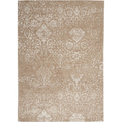 Nourison Damask Vintage Indoor Rug Beige Ivory 3'6" X 5'6" : Target
