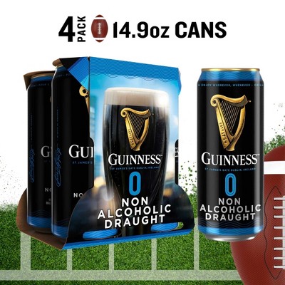Guinness 0 Non-alcoholic Draught Beer - 4pk/14.9 Fl Oz Cans : Target