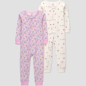 Carter's Just One You® Toddler Girls' 2pc Long Sleeve Floral Footed ...