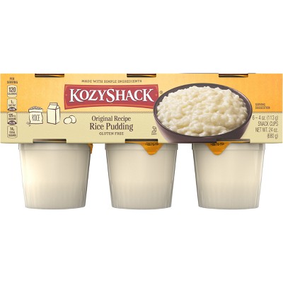 Kozy Shack Original Recipe Rice Pudding - 6ct/4oz Cups : Target