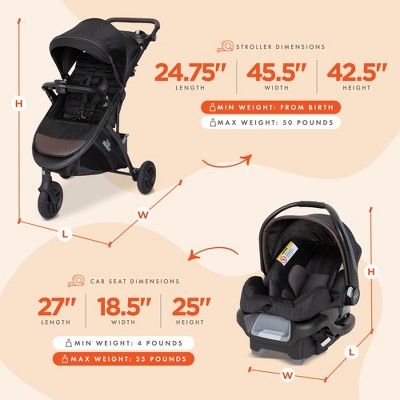 Baby Trend Tango Pro Stroller Travel System with Ally 35 Infant Car ...