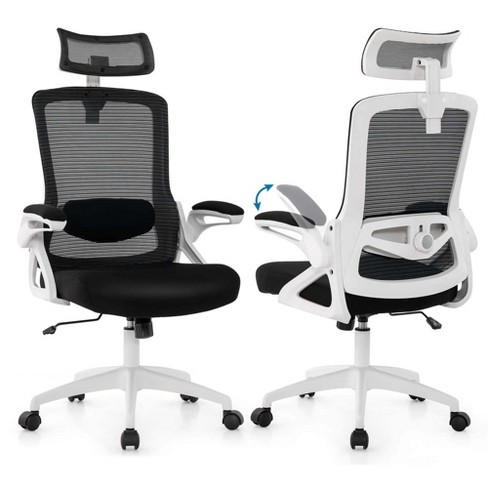 Costway Ergonomic Office Chair With Adjustable Lumbar Support Rocking ...