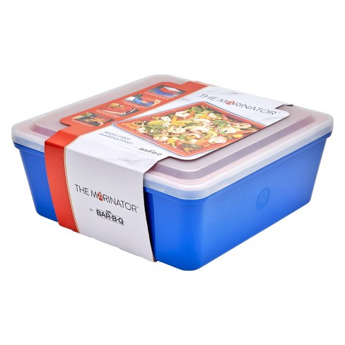 Mr Bbq 1pc Marinade Tray & Strainer Plastic Square Serving Tray Red: 11 ...