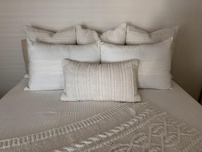Oversized Textural Woven Throw Pillow Cream - Threshold™ : Target