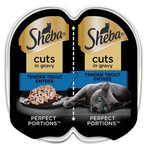 Sheba Loaf Cuts in Gravy Trout Seafood Flavor Wet Cat Food - 2.6oz : Target