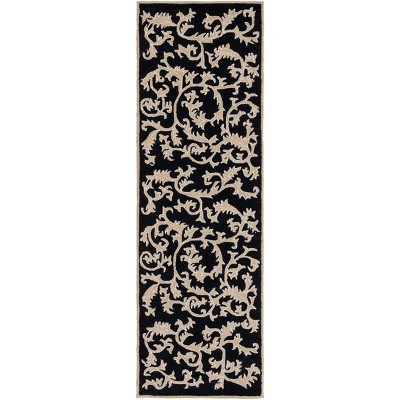 Chelsea Hk301 Hand Hooked Runner Rug - Black/brown - 2'6"x6' - Safavieh ...
