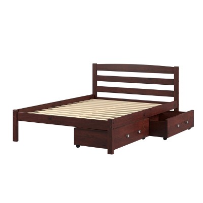 Donco Kids Econo Scandinavian Full Cappuccino Bed With Dual Underbed ...